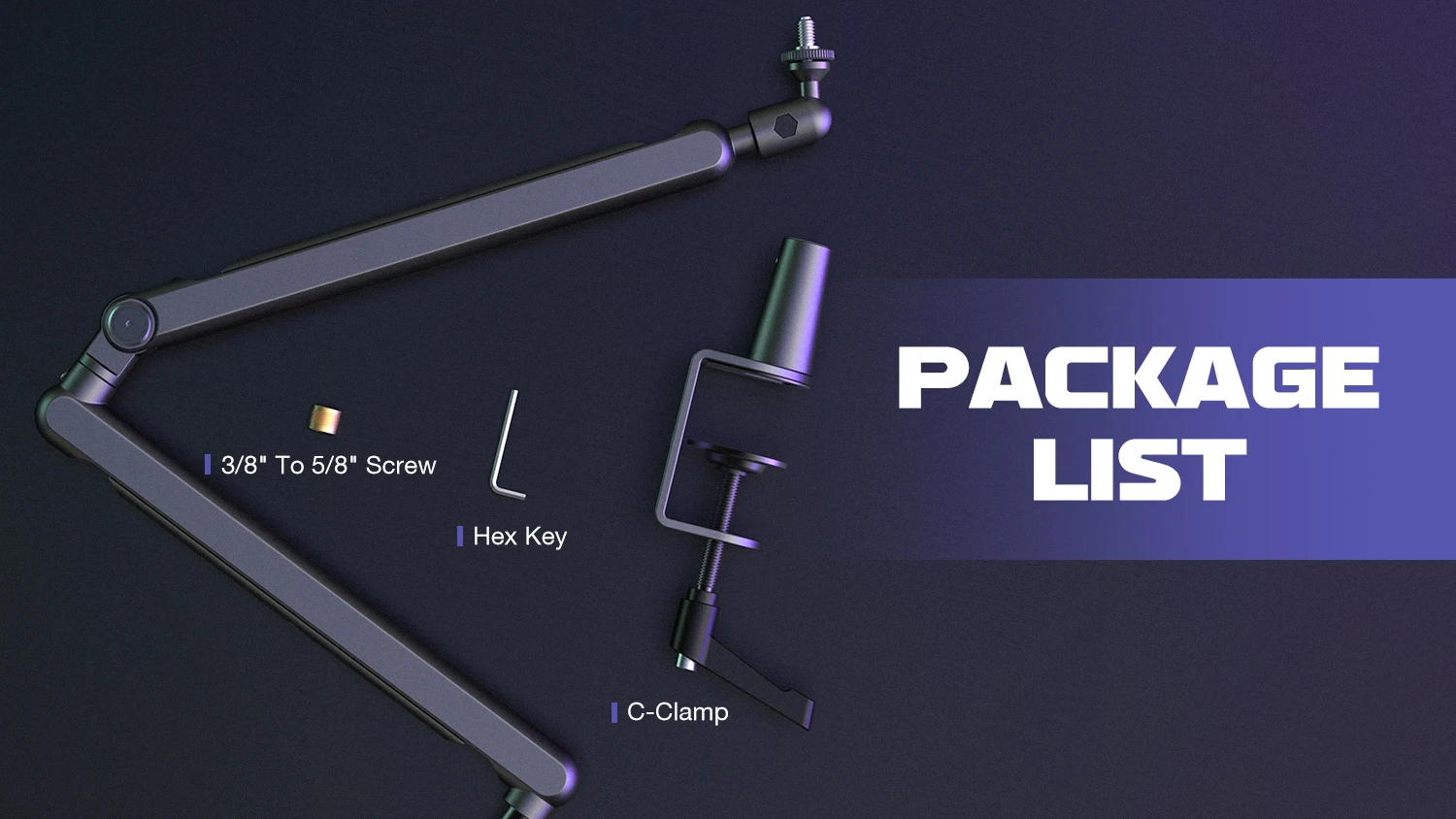 Fifine BM88 Adjustable Boom Arm Mic Stand – Sturdy, Low Profile, 360 ...