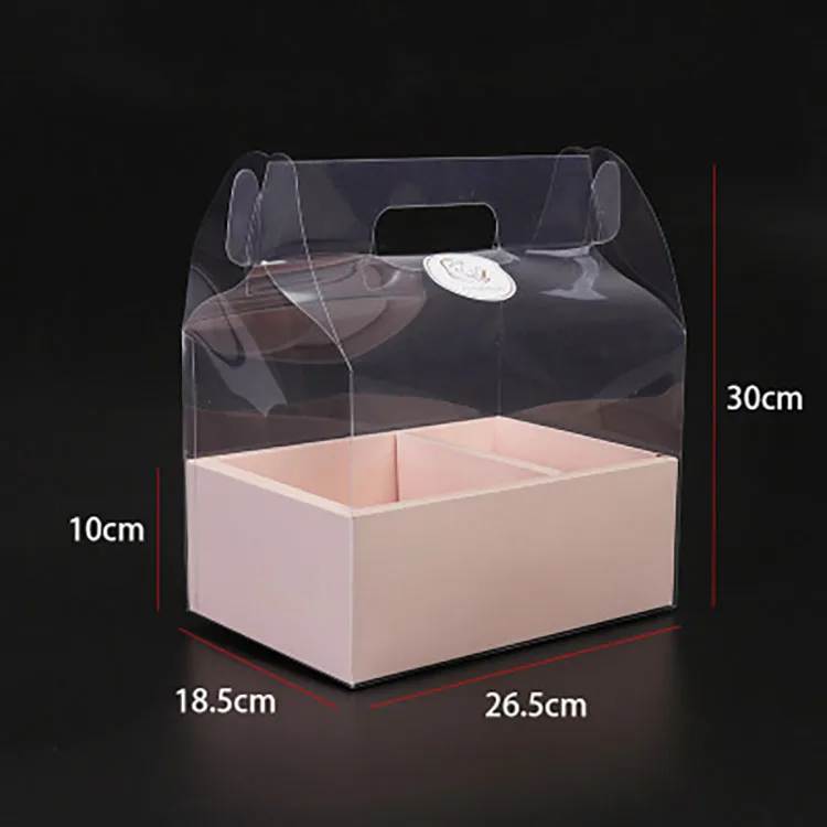 Luxury Floral Transparent Flower Cake Box - Perfect Gift