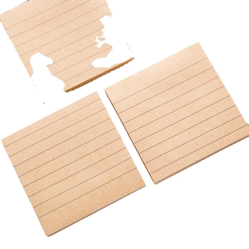 Environmental Recycled Kraft Paper Memo Pad Sticky - Buy Memo Sticky ...