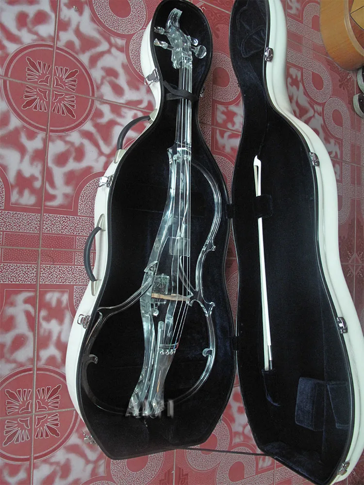 Aiyi Special Acrylic Transparent Cello Electronic 4/4 Professional ...