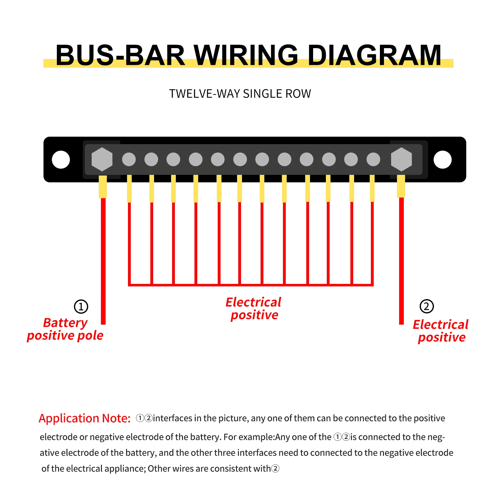 12 Way Terminal Bus Bar 48v Distribution Block Marine For Car - Buy ...