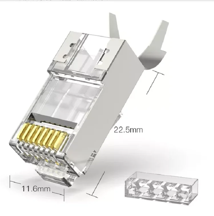 Factory Price Shield Cat7 Connector Rj45 Ethernet Module Plug 8p8c Cat7 ...