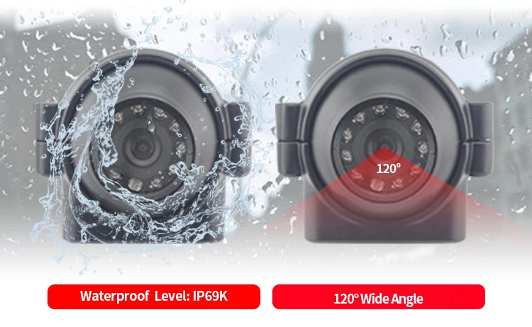 Truck Mirror Arm Side Rear View Camera - Blind Spot Monitoring