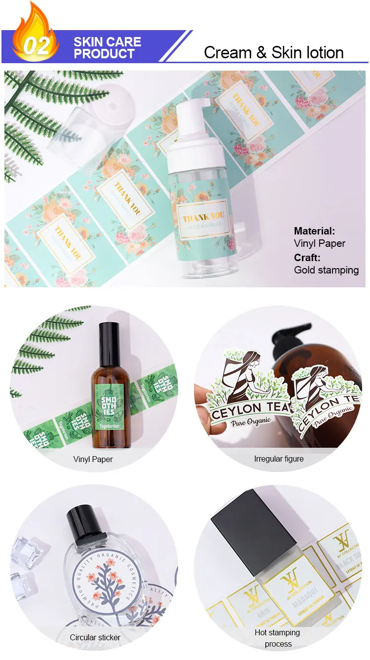 Custom logo Vinyl Waterproof Label Printing Self Adhesive Label ...