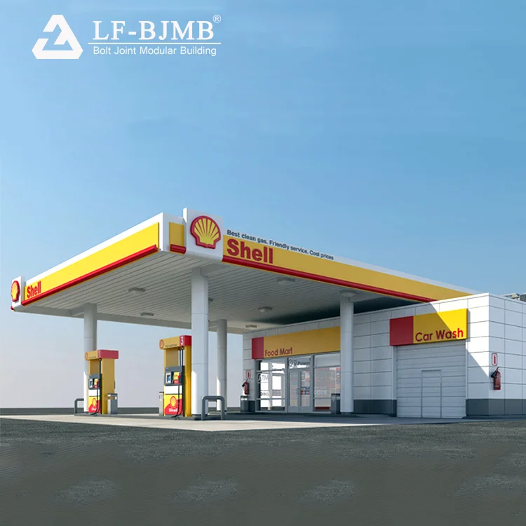 Durable Gas Station Canopy - Modularized Roof Design
