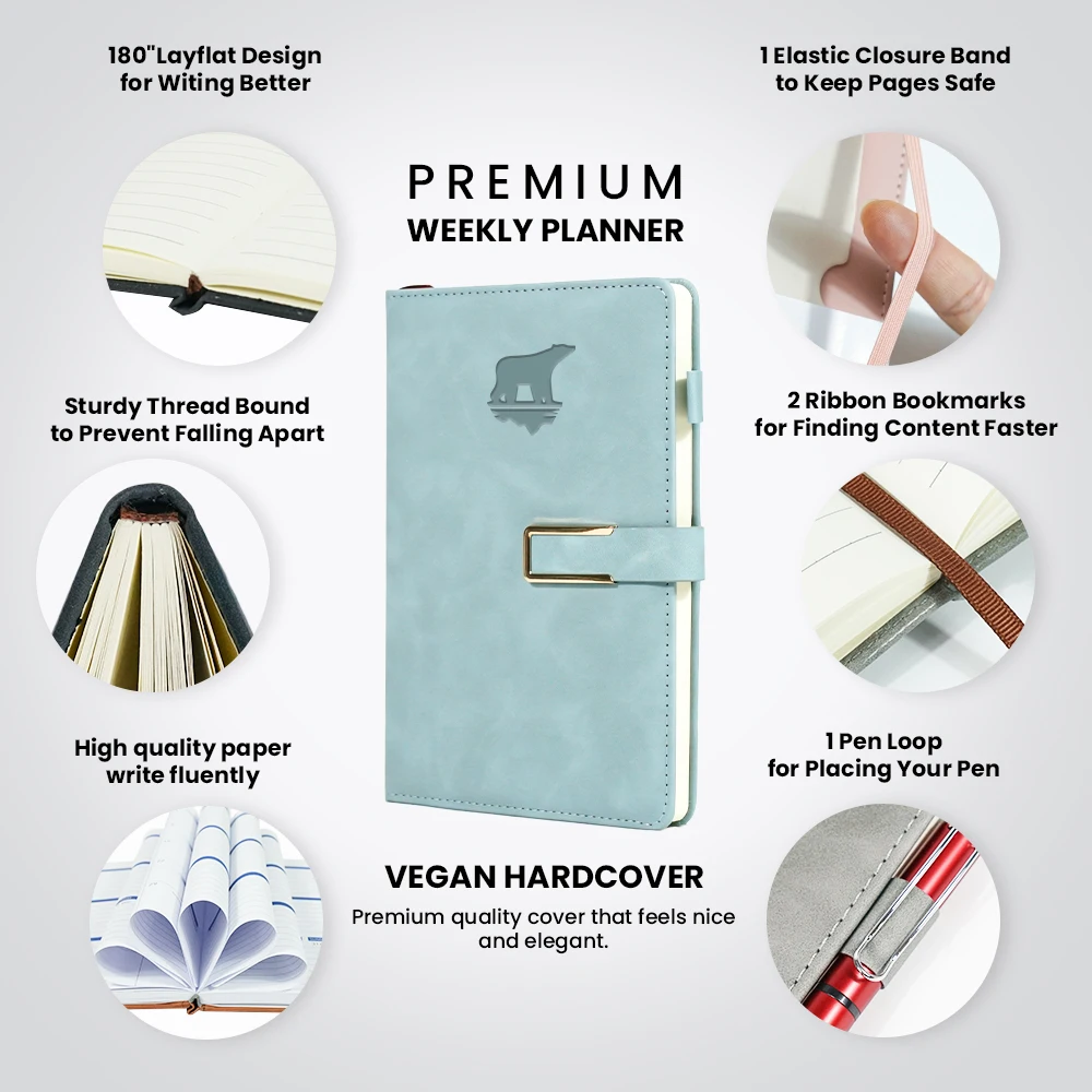 Luxury PU Leather Notebook with Customised Logo Business Stationery