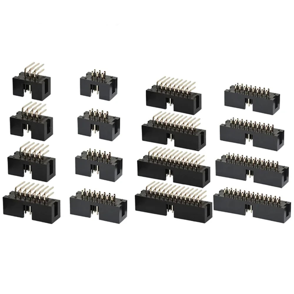DC3 6P Socket Header Connector - Double-Spaced Male Pins