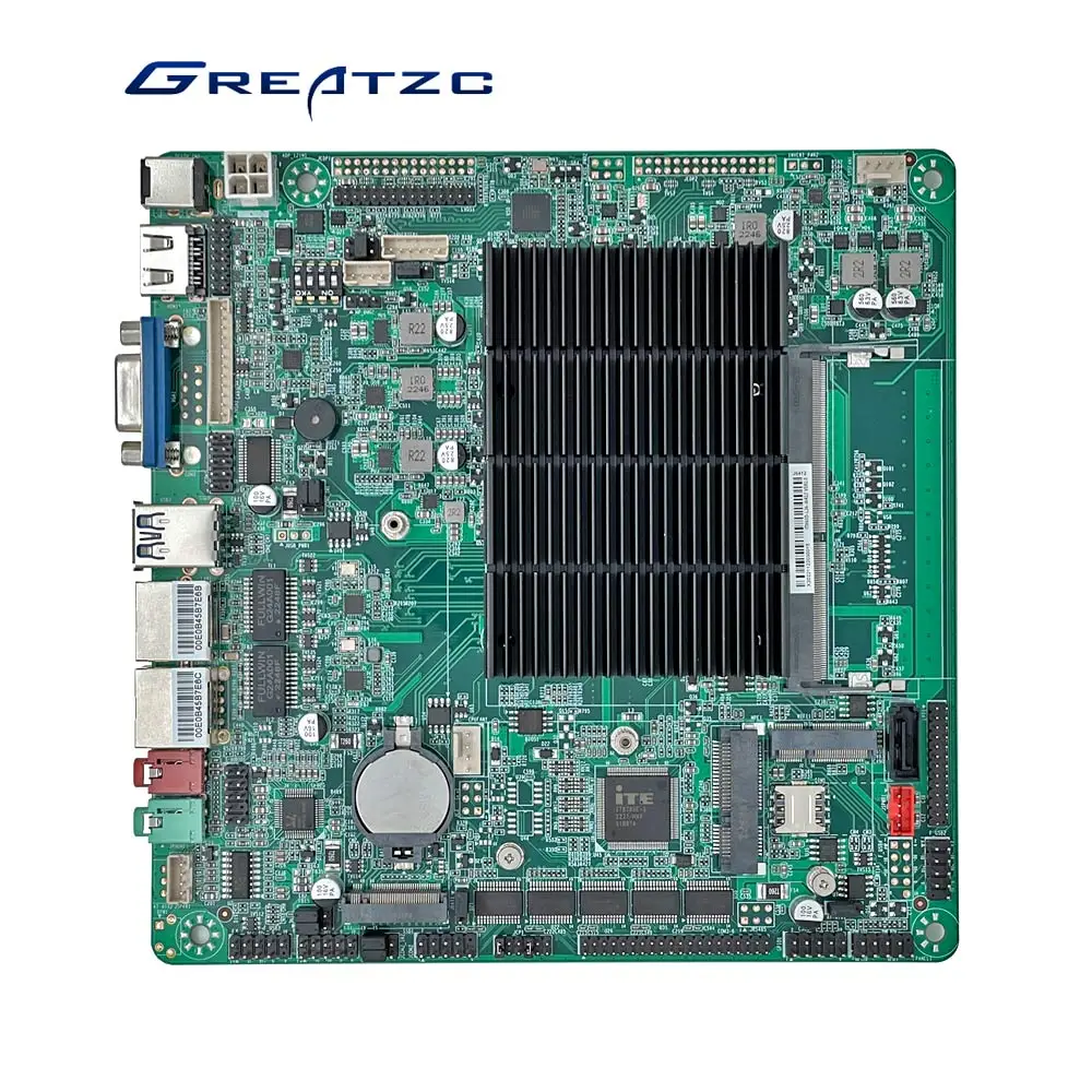 ZC-ITX6412 Motherboard Thin Mini Itx J6412 CPU 4 RS232 2 RS485 2 LAN Ports HD-MI VGA LVDS ...