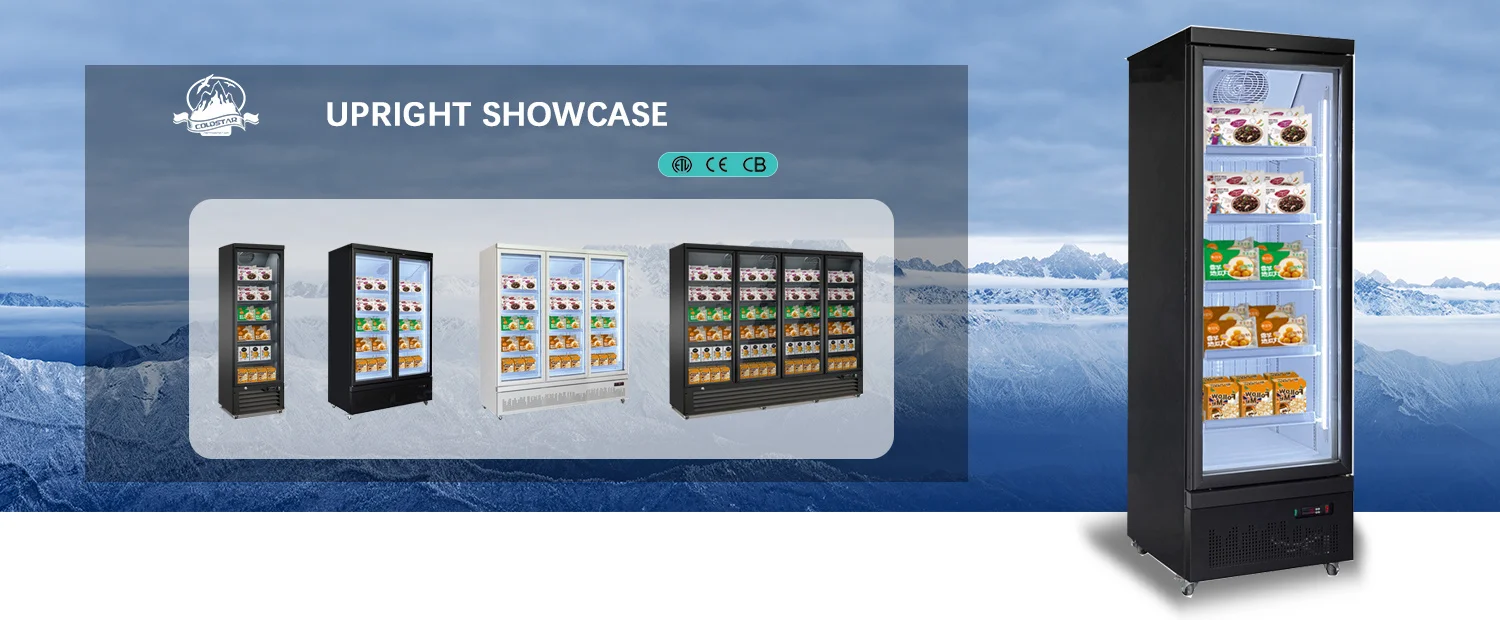 2 Door Vertical Fridge Gelato Display Case Ice Cream Showcase ...