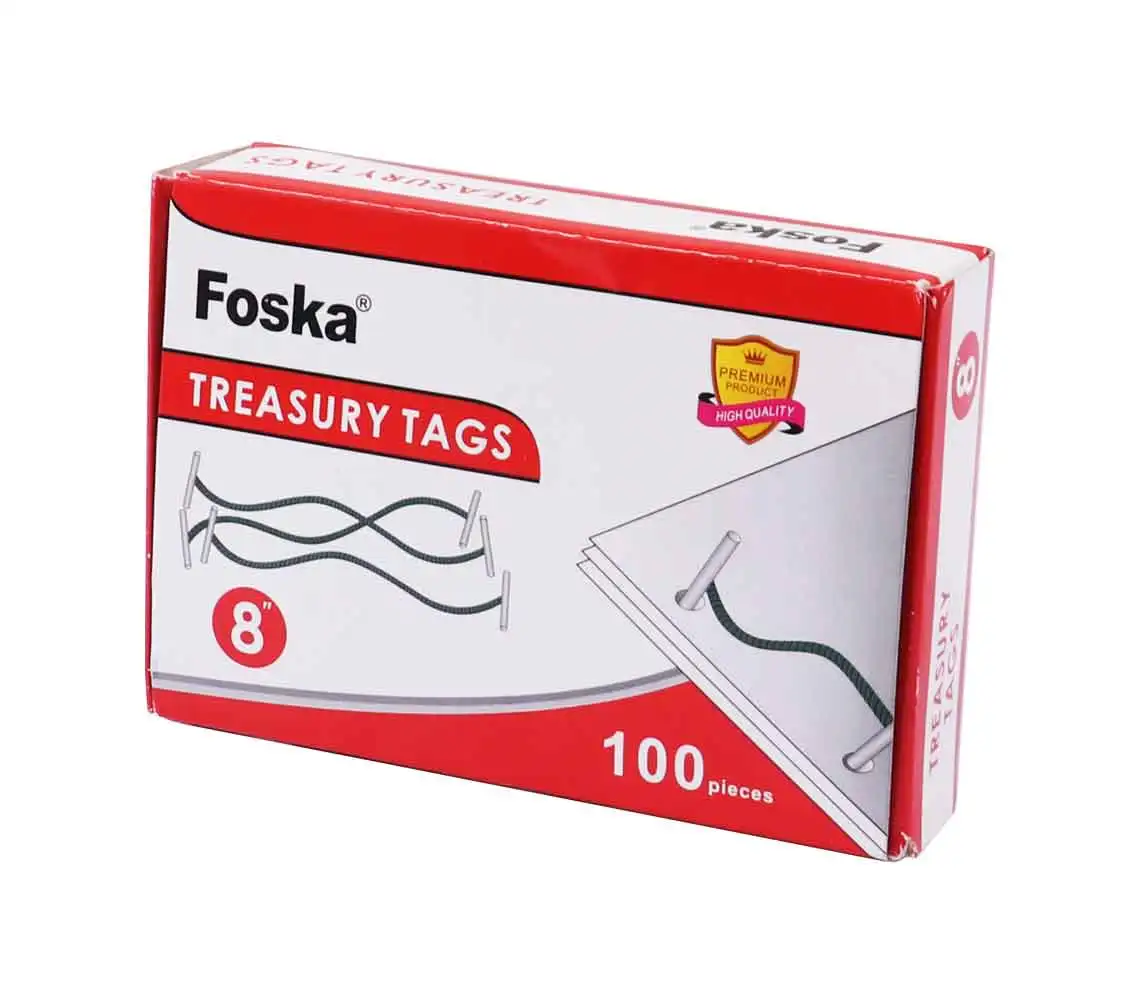 Foska New Product 8 Inches Metal-ended Treasury Tags| Alibaba.com
