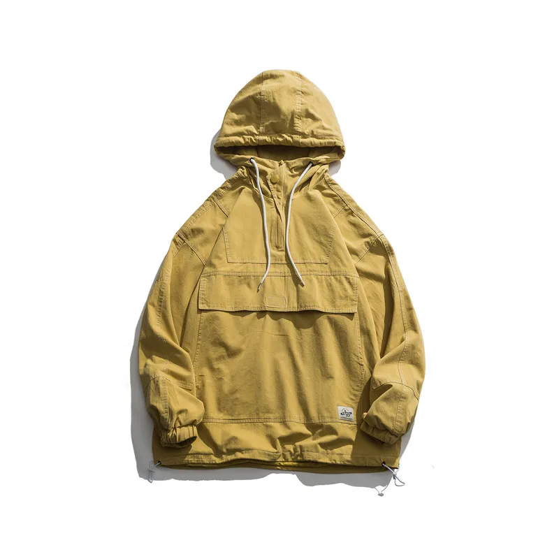 2023 Spring Anorak Jacket - Custom Logo Hooded Coat for Men