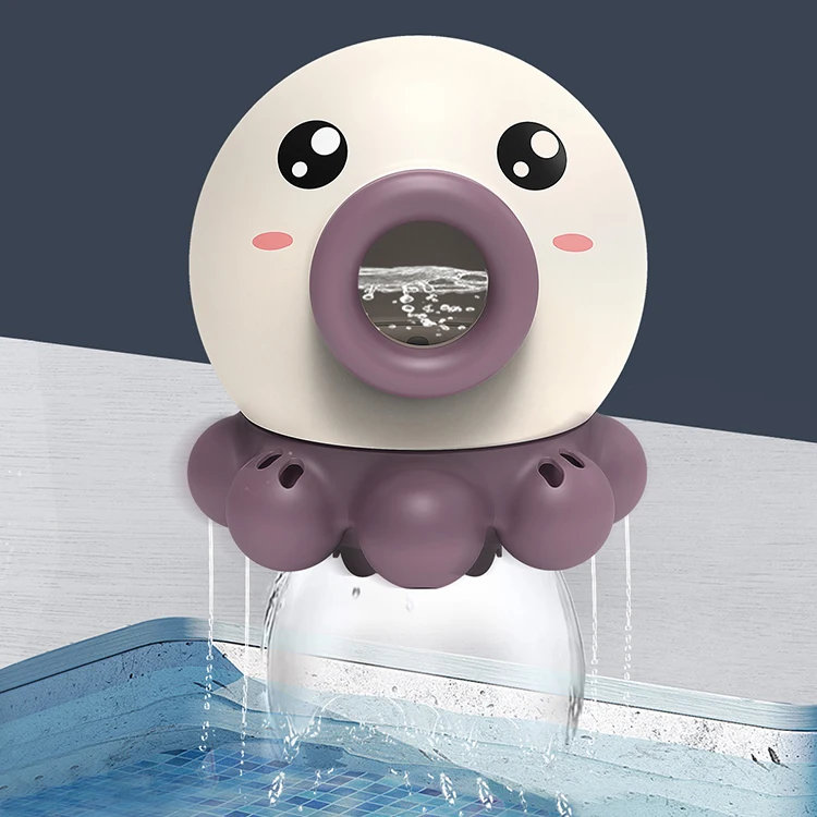Educational Puzzle Rotating Water-jet Bathroom Octopus Water Baby ...