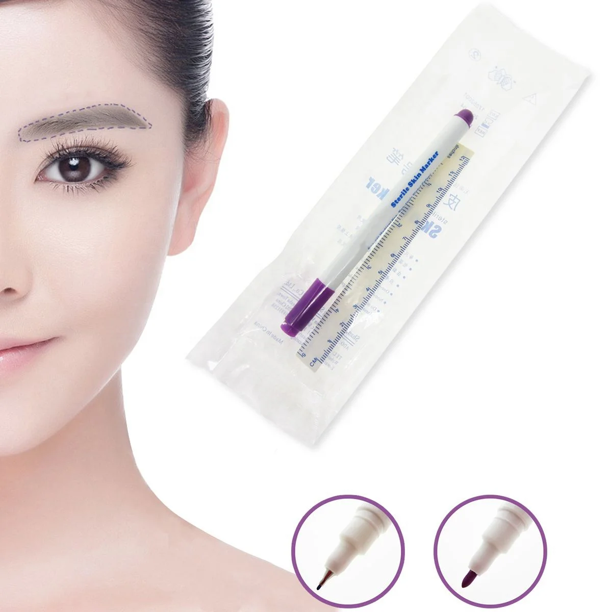 Surgical Skin Marker Pen Gentian Violet Ink Marking Pen With Sterile ...