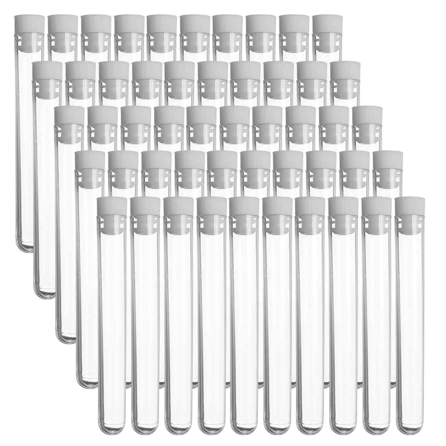PS Plastic test Tube with White Plastic Plug, 50 PCS/pack, Can Be Used ...
