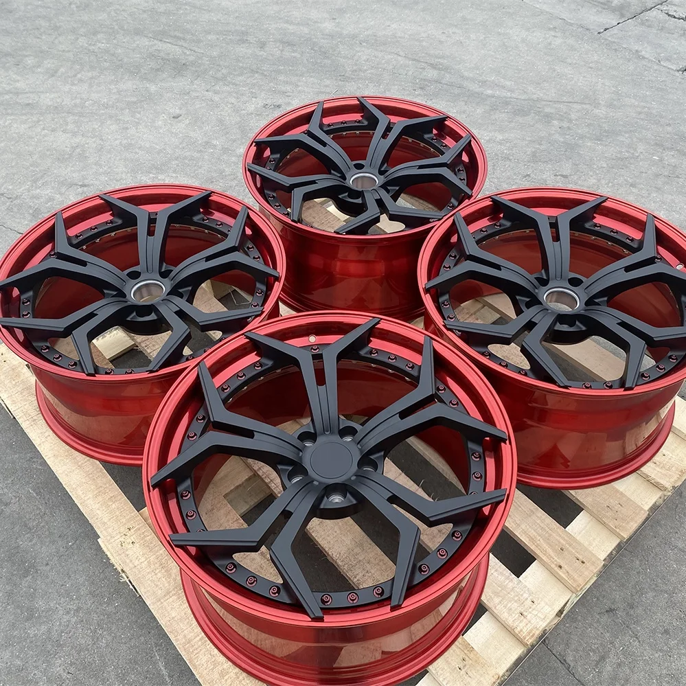 GVICHN Customized Forged Car Wheels - 20 Inch Brushed Red