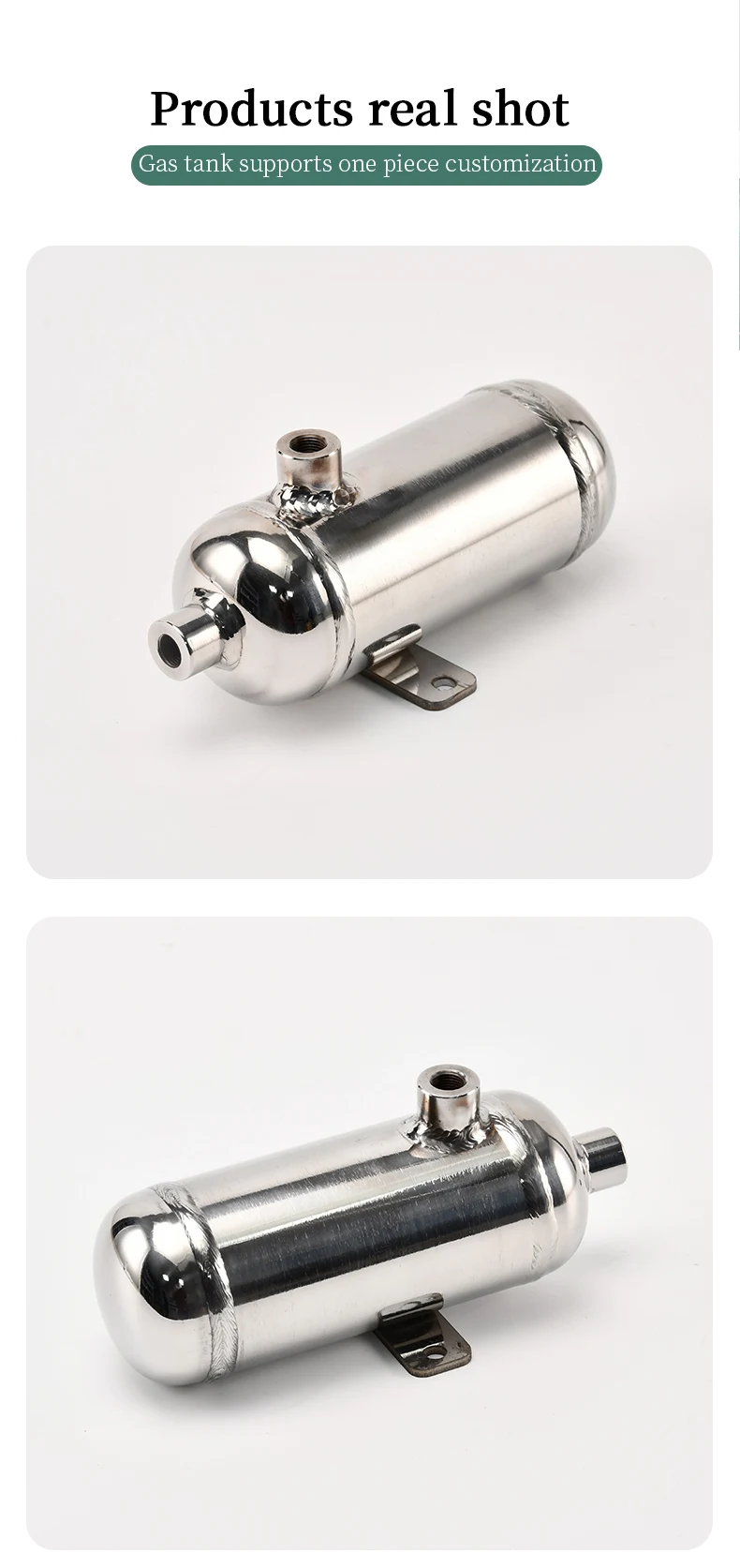 Customized 0.3L Stainless Steel Mini Compressed Air Tank