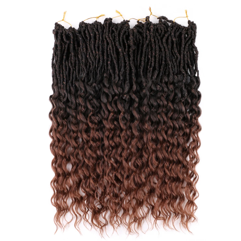 Wholesale 24inch Nu Locs Wave End Long Prelooped Crochet Hair Curly ...