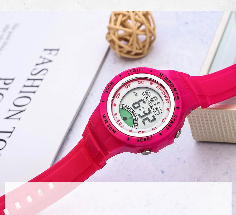 Multifunctional Leisure Luminous Watch Children's Waterproof Sports ...