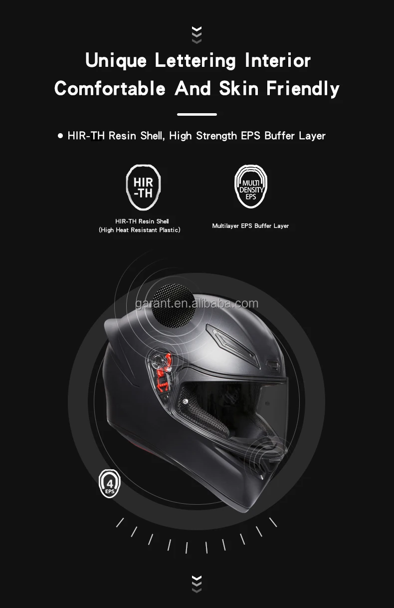 Full Face Motorcycle Helmet With Intercom Blue Tooth Headset + Smoked ...