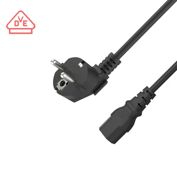 2 Female Male 5ft 3 Pin Power Cable Eu Standard Iec 60320 Cee Plug C13 ...