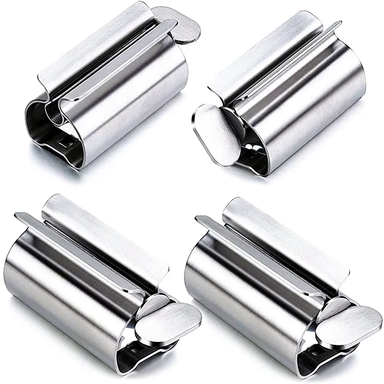 Custom Logo Simple Stainless Steel Metal New Design Rolling Toothpaste ...
