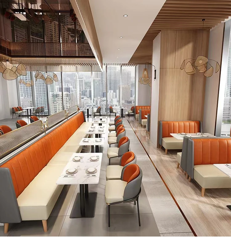 Modern Luxury Commercial Restaurant Furniture Lounge Sofa Booth Seating ...
