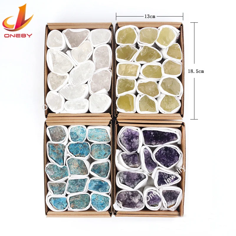 Wholesale Customized Crystal Box Set Natural Healing Raw Crystal Rose ...