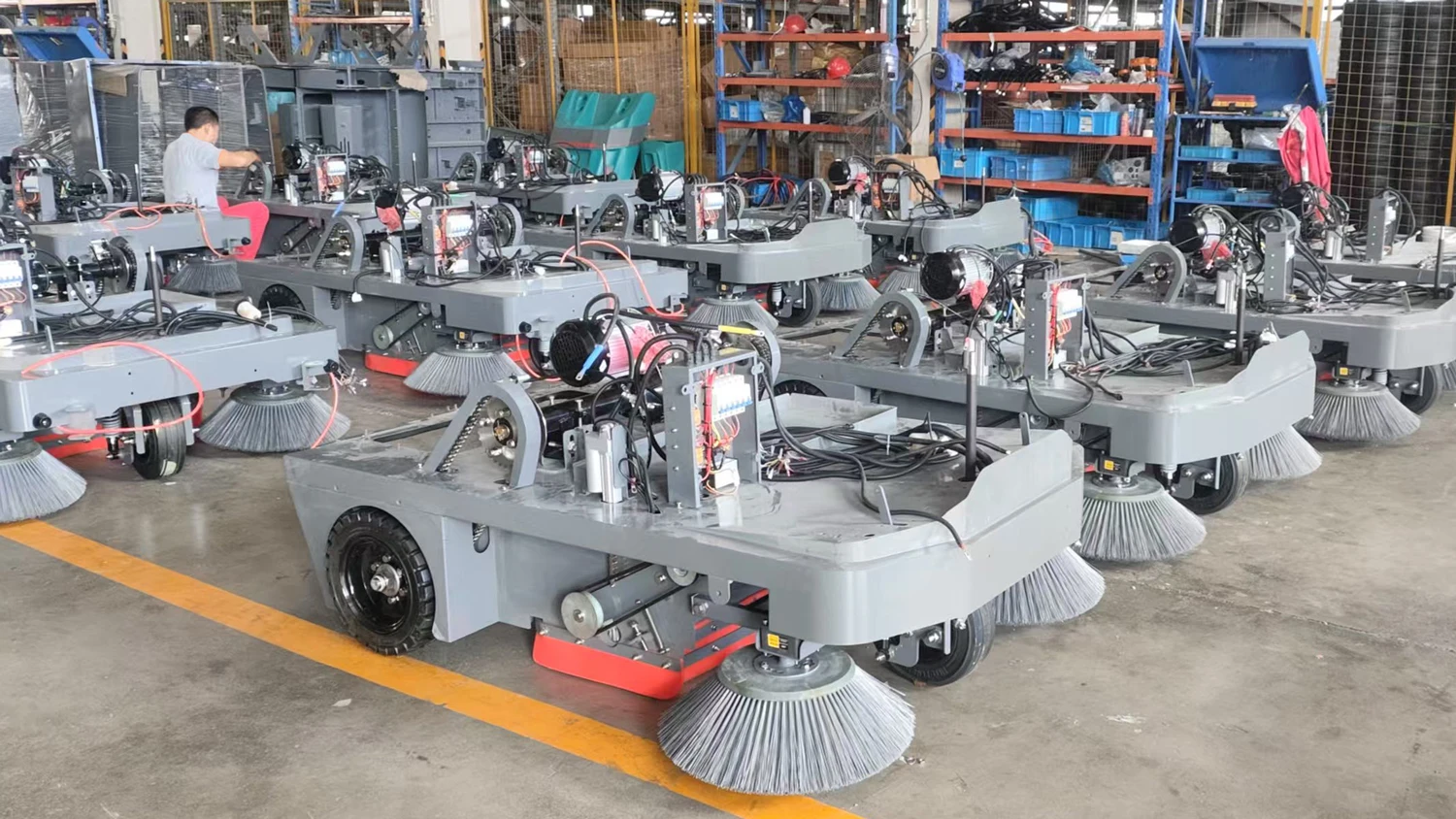 Shiwosi Durable Battery Powered Auto-Cleaning Ride-on Road Sweepers ...