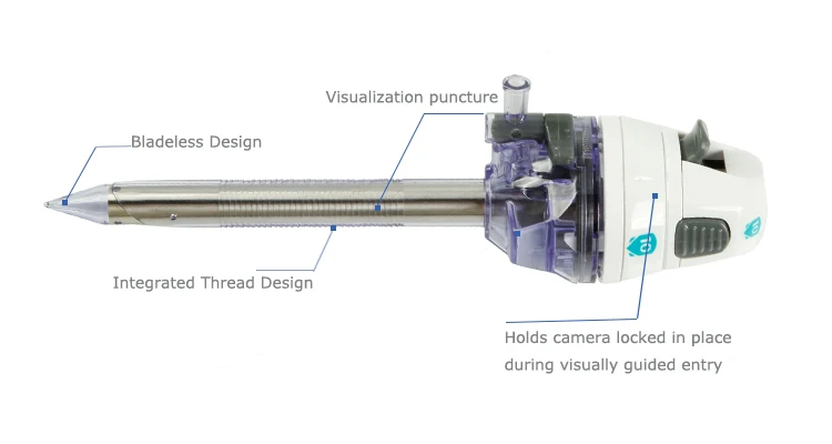 Disposable Laparoscopic Optical Trocars 5mm 10mm 12mm and Cannula ...