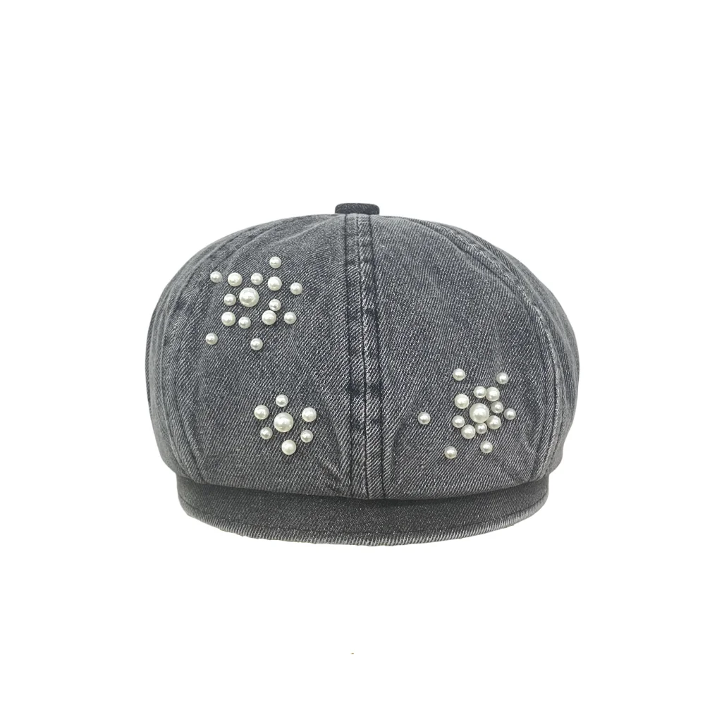 Our Pearl Beret - Washed Octagonal Hat for Customized and Embroidered ...