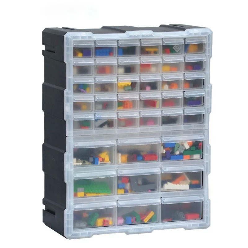 Multifunctional Small Parts Organizer 40 Drawer Stackable Storage Box ...