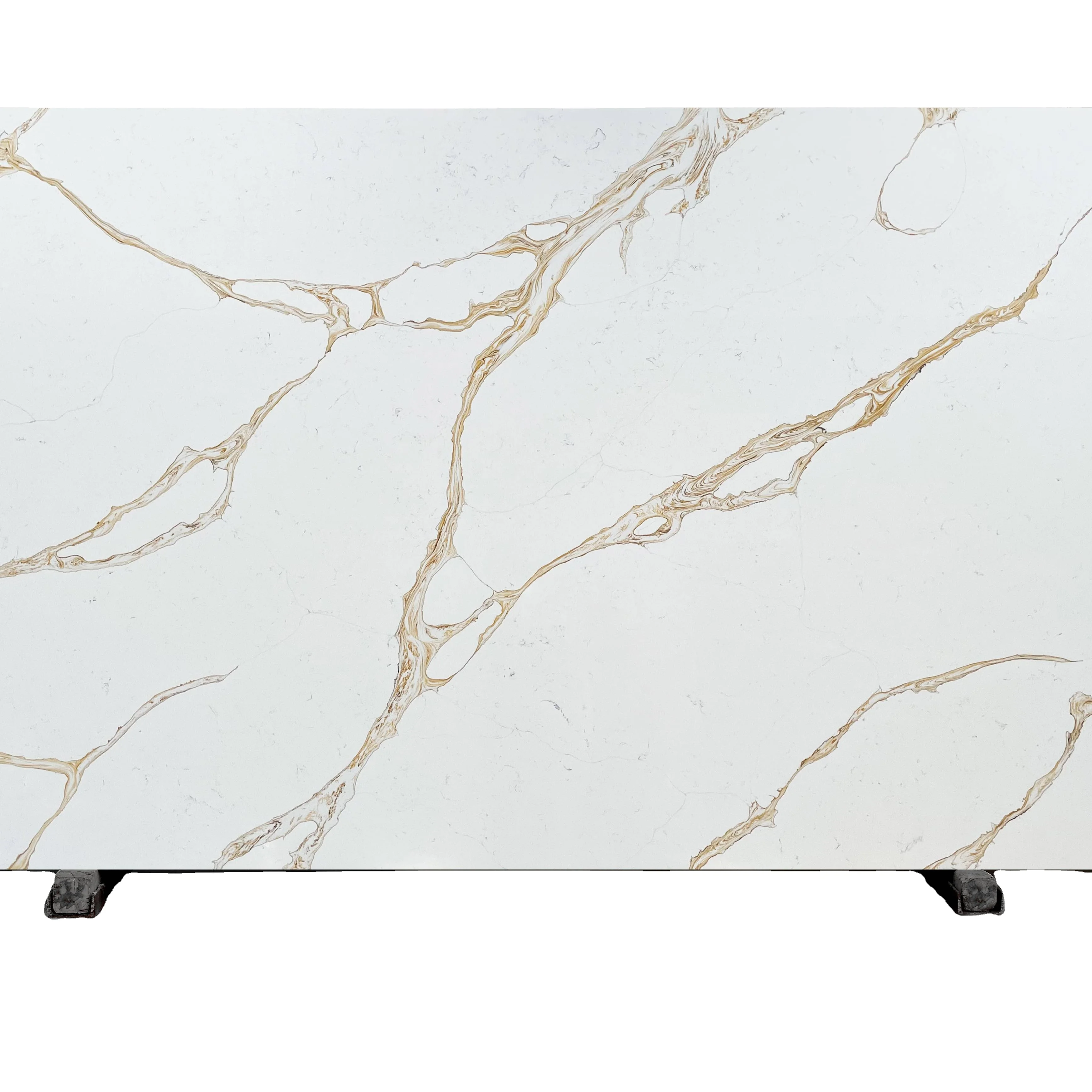 Calacatta Royal Gold Quart Slabs Artificial Quartz Stone with gold ...