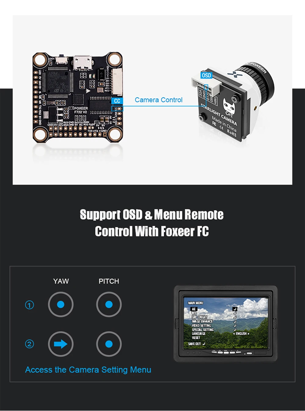 Foxeer Cat 3 Micro/mini FPV Cameras - Low Latency & Noise