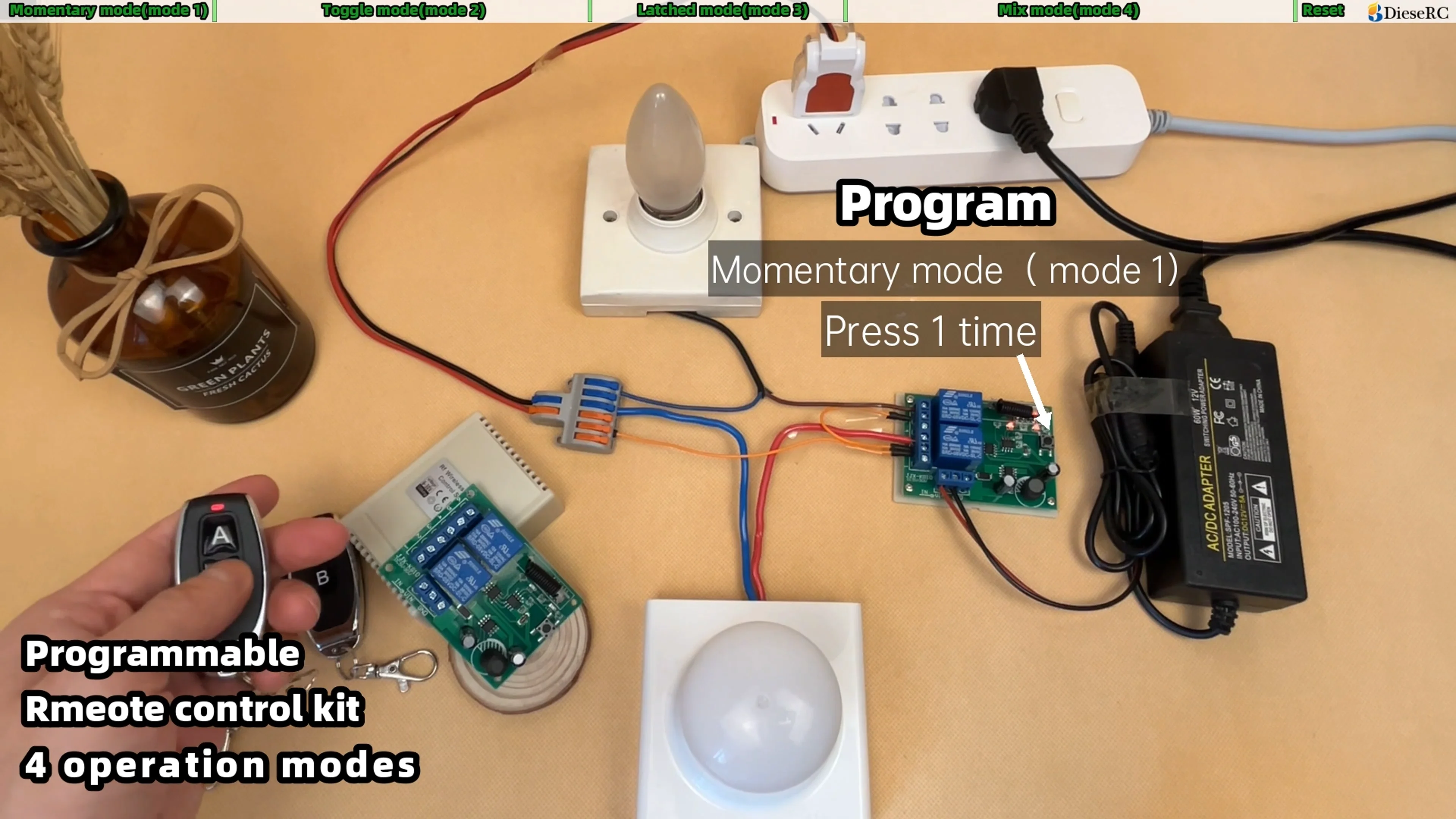 433mhz Rf Remote Control Circuit Universal Wireless Switch Dc 5v 12v ...