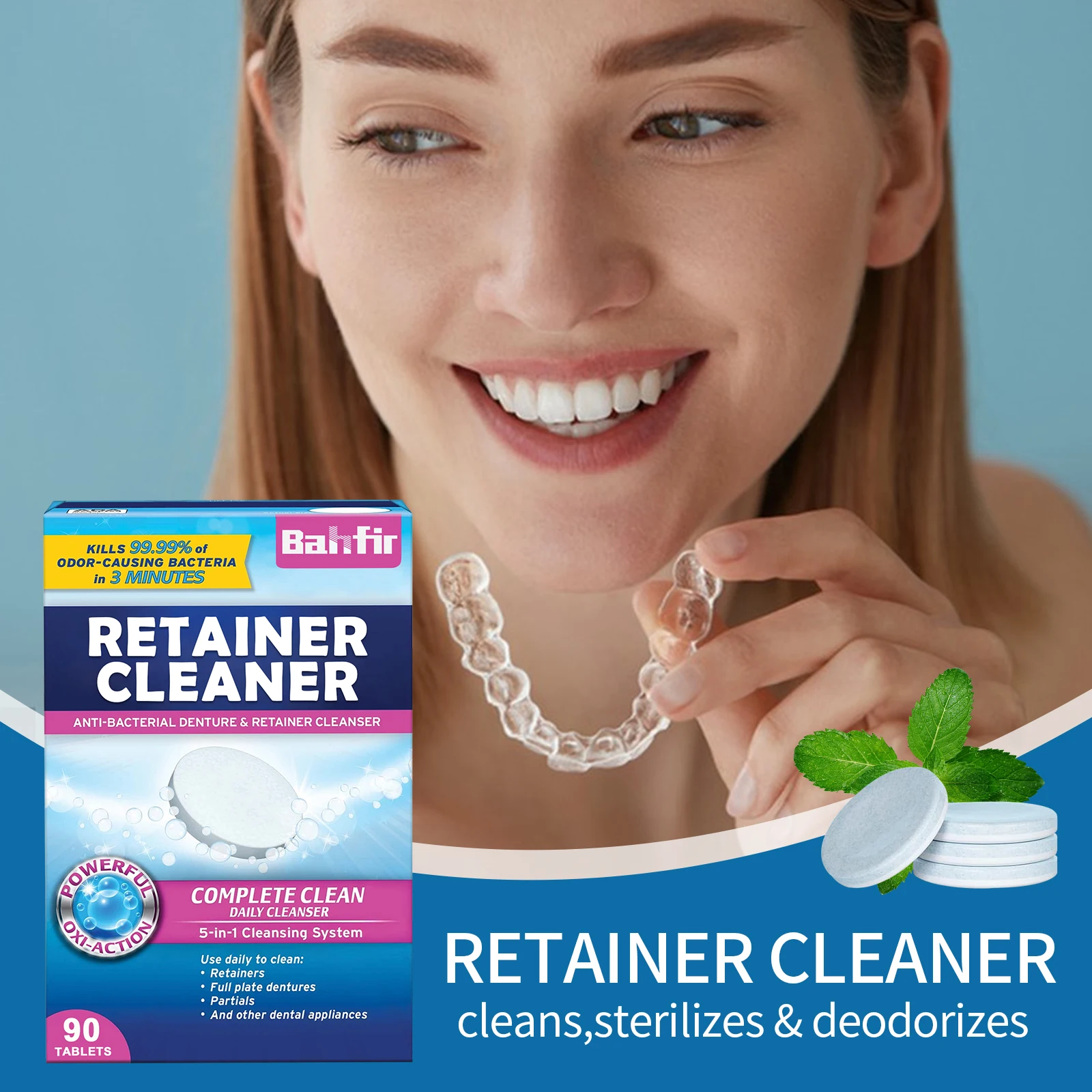 Approved Denture Cleaning Tablets Effectively Removing Bacterial Plaque ...