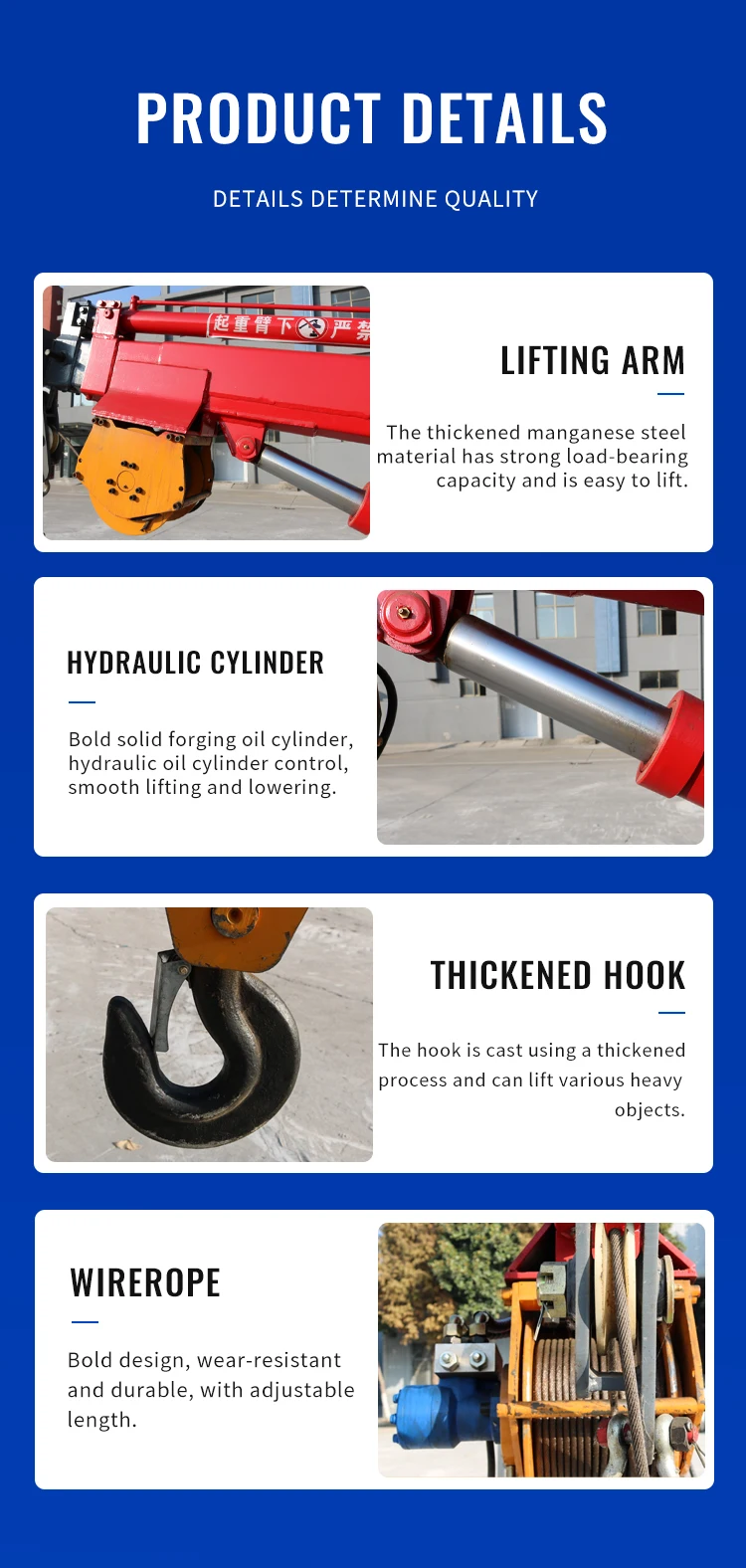 Hydraulic Telescopic Forklift Crane - 4T Lifting Capacity