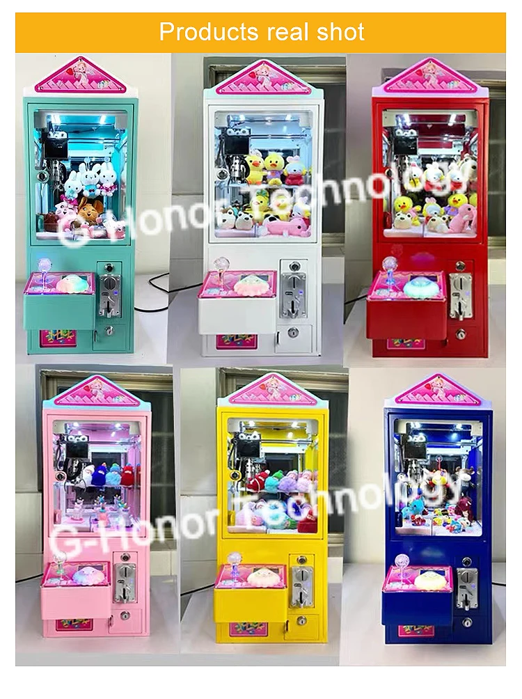 Coin Operated Mini Claw Machines Ufo Catcher Table Top Claw Crane Mini ...