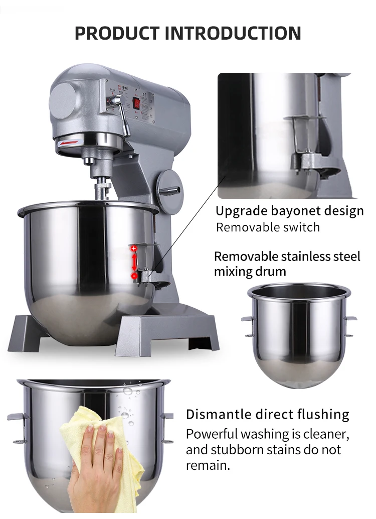 Heavy Duty Planetary Meat Mixer Egg Beater 8kg 40 L Bread Cake Dough ...