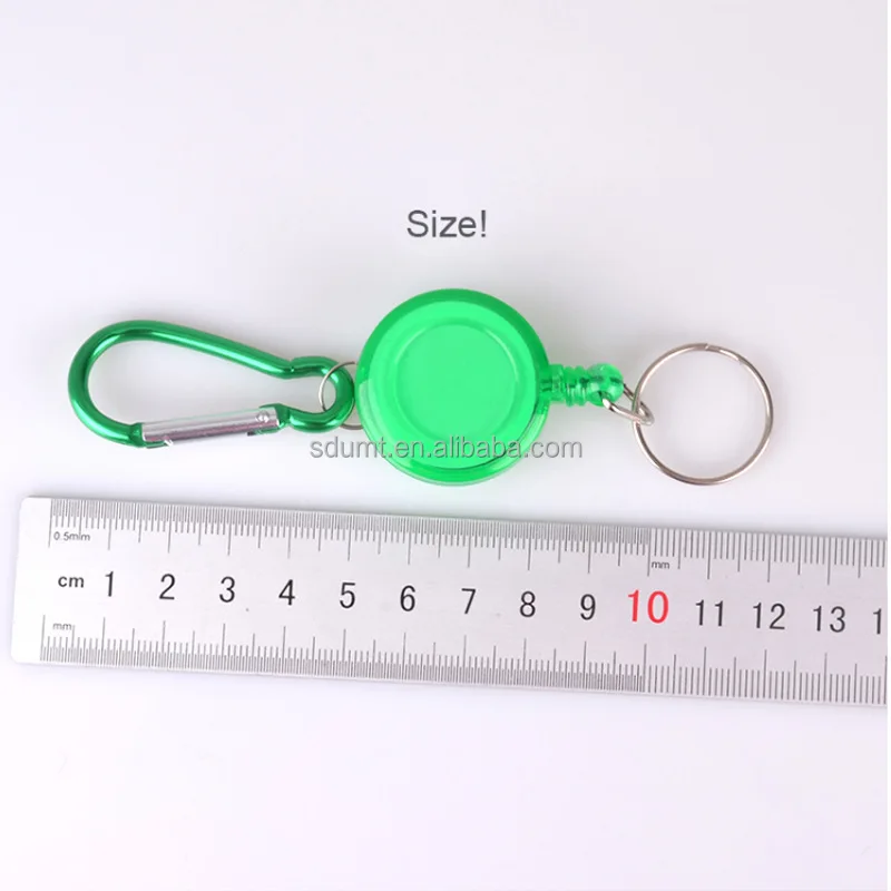 Abs Retractable Lanyard Keychain Id Card Badge Holder With Carabiner ...