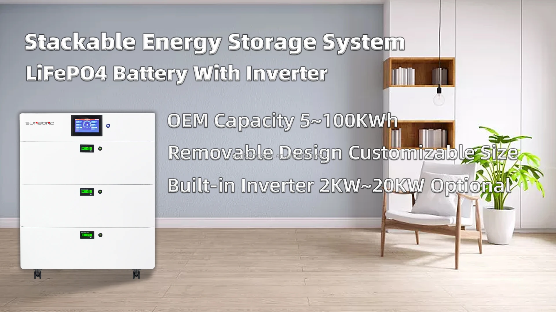 Sunbond 48v Lifepo4 Battery Stackable Lithium Battery 48v 200ah 300ah ...