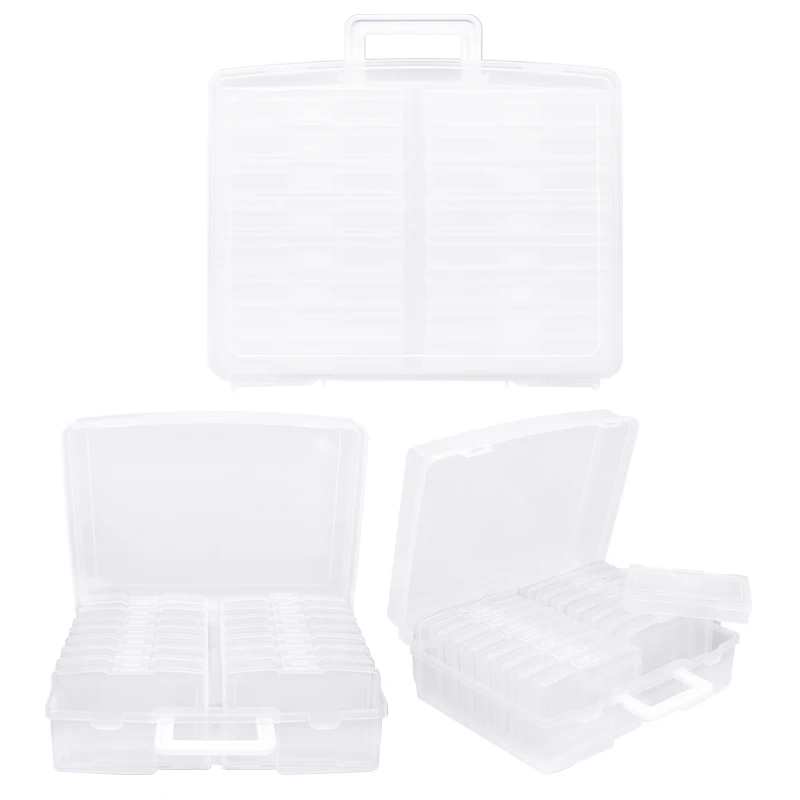 Transparent 4" X 6" Photo Cases And Clear Craft Keeper With Handle - 16 ...