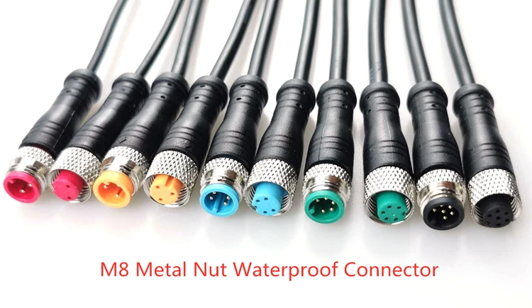 5 Pole Circular Cable Connector For Automotive Electric Bike Ip65 M8 ...