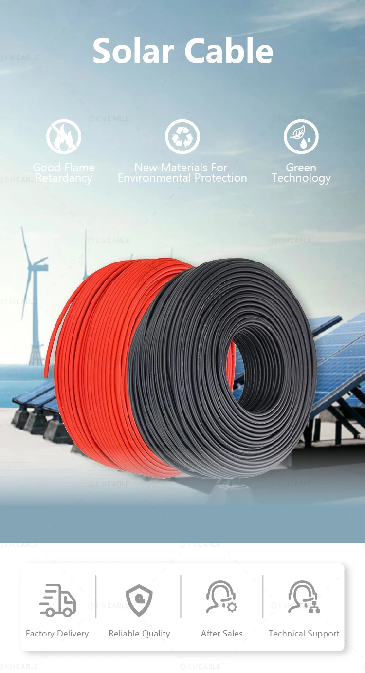 Solar Wire 4awg 6awg 8awg DC Solar Power Cable Battery Connecting Cable ...