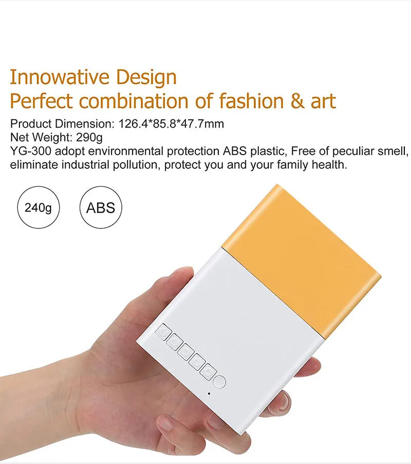 CY200 HD Home Projector - Portable, 3D, and Built-in Speakers