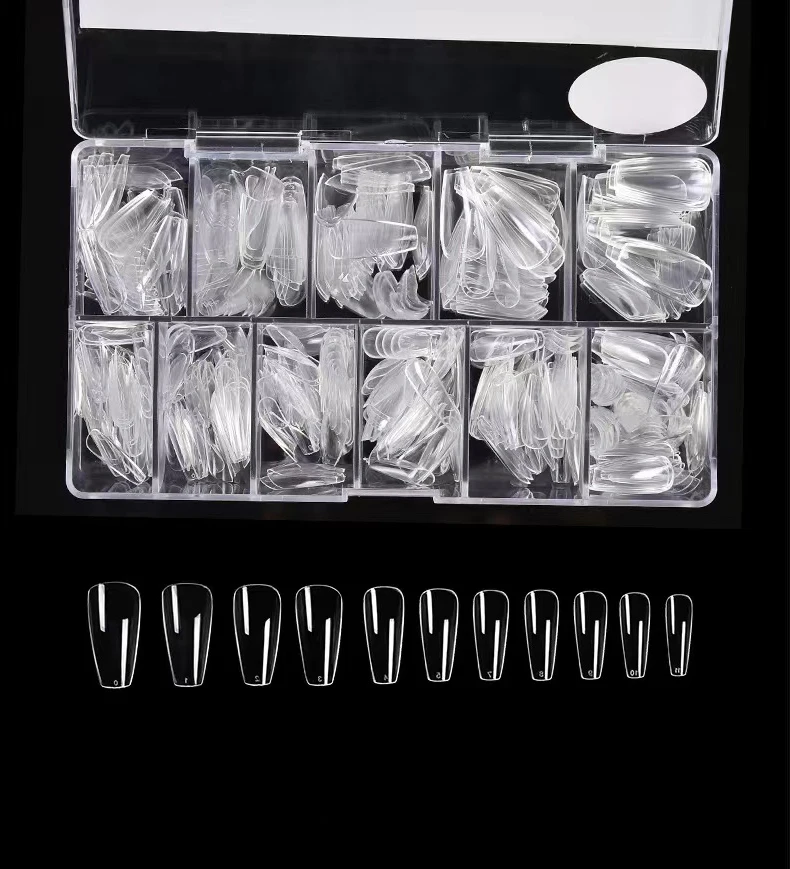 B20 500pcs/bag Transparent Short Ballet False Nails Artificial Acrylic ...
