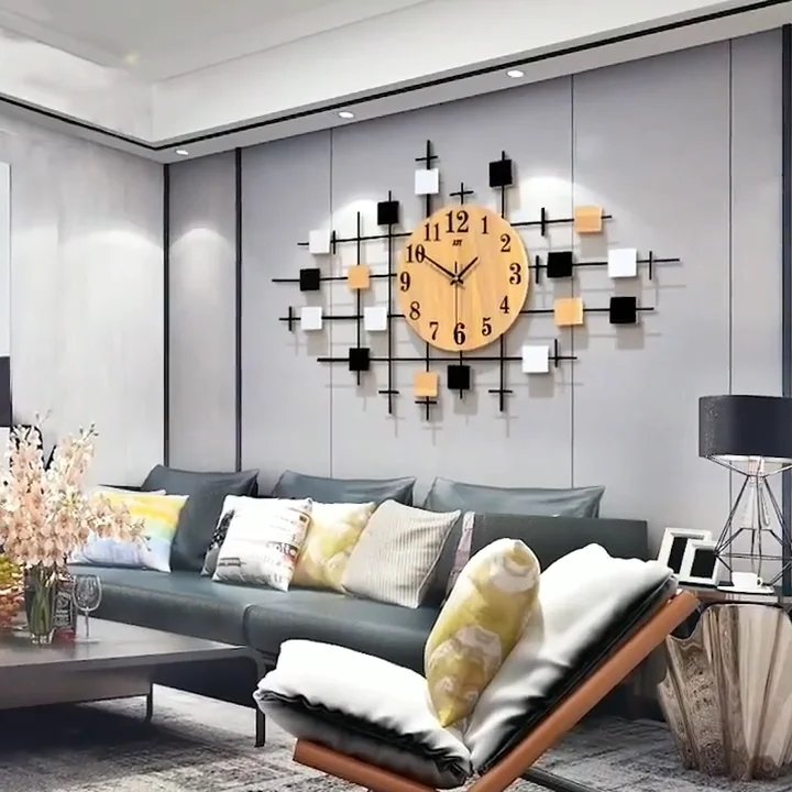 Simple Nordic Style Cheap Wall Watch Clock For House Bedroom Metal ...