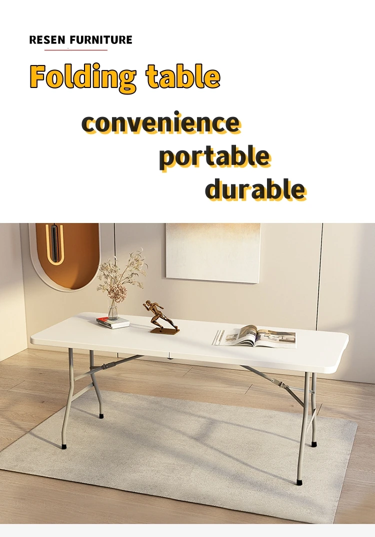 6FT 180cm Rectangle Folding Table HDPE Plastic Folding Tables| Alibaba.com
