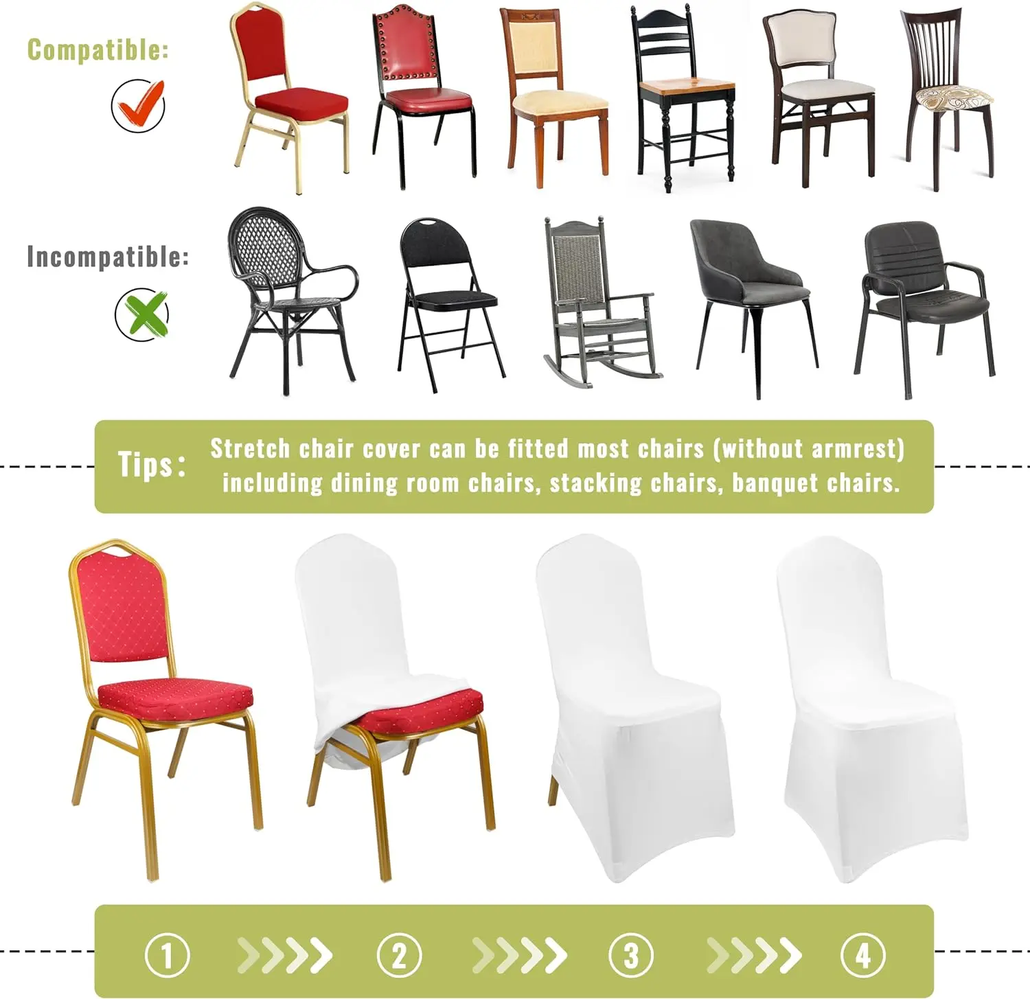 Luxury Velvet Wrinkles Stretch Chair Covers Universal Hotel Wedding ...