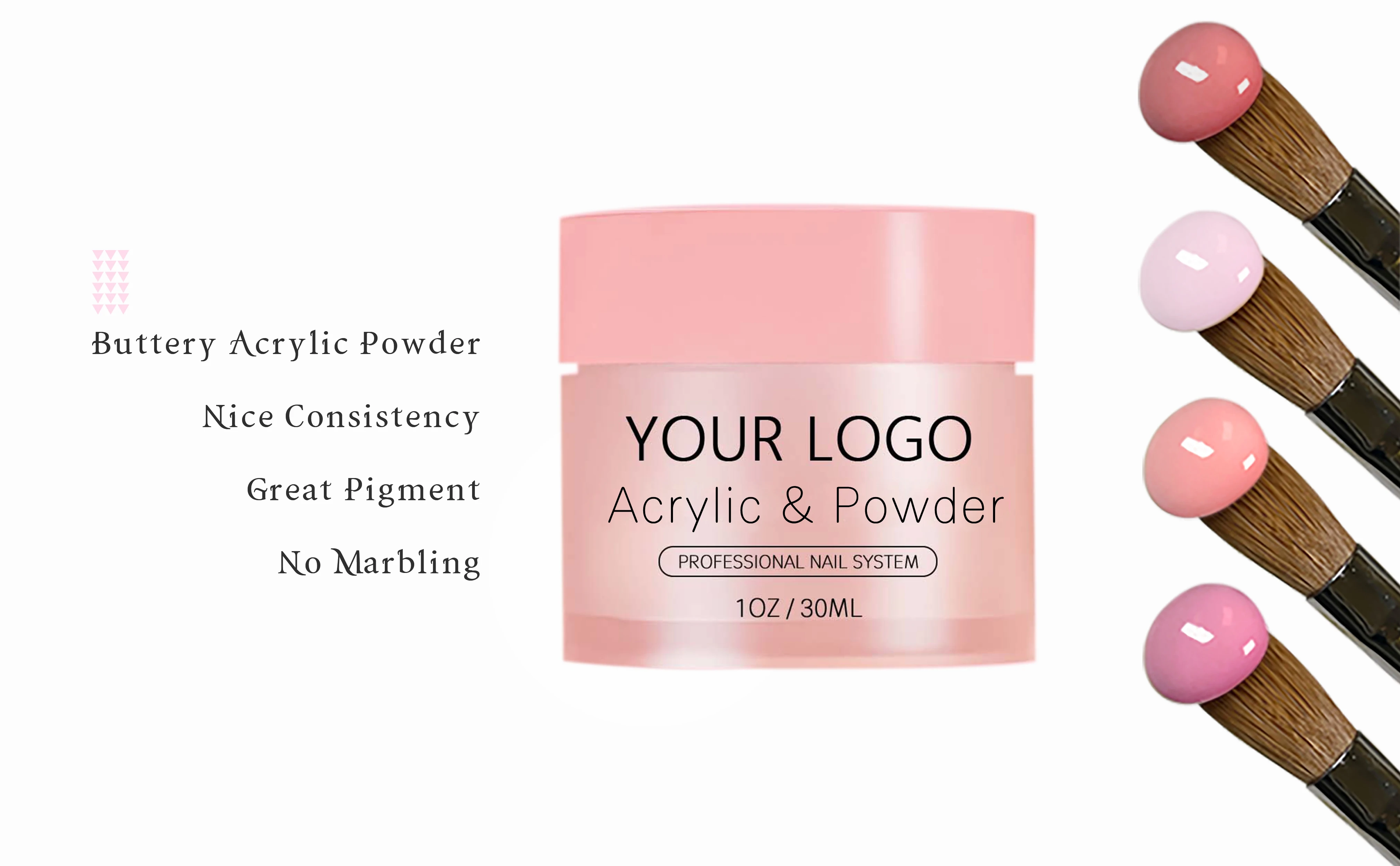 Custom Professional Salon Quality Acrylic Powders Nail Acrylic Powder ...