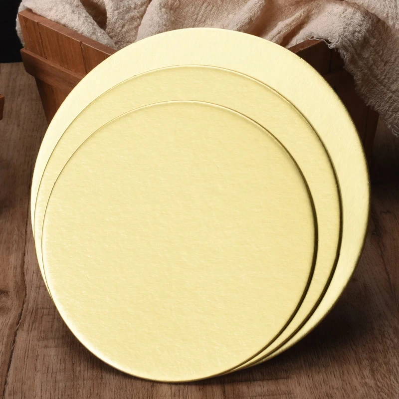 Disposable Round Gold Cardboard Paper Cake Boards Cake Circle Base ...